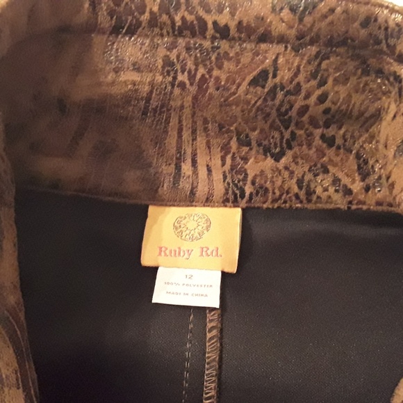 Ruby Rd. | Jackets & Coats | Ruby Rd Contemporary Jacket Black Brown ...